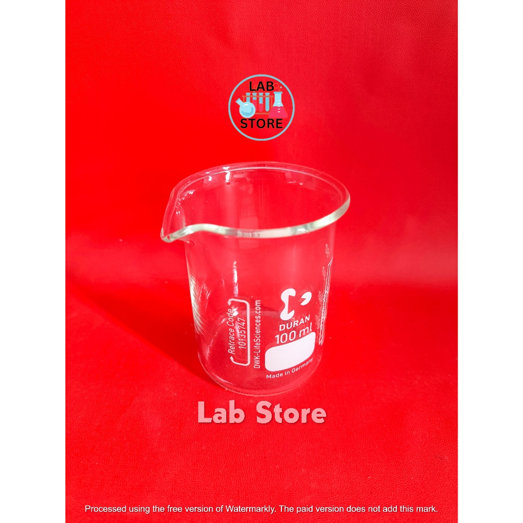 Jual Beaker / Beaker 100ml Duran / Beaker Glass 100ml / Gelas Kimia ...