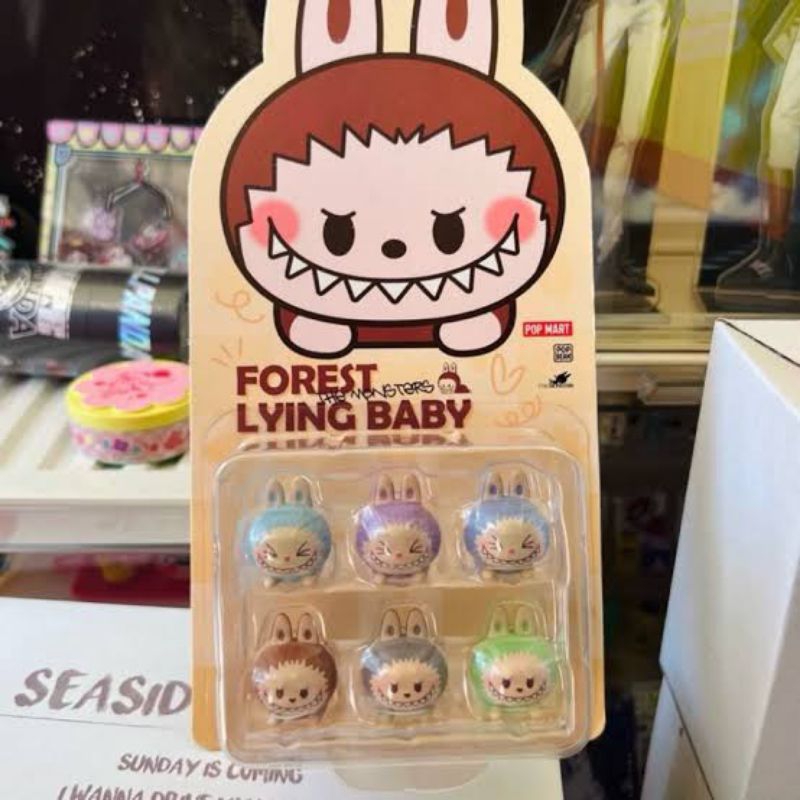 Jual Pop bean Labubu Forest lying baby original pop mart | Shopee Indonesia