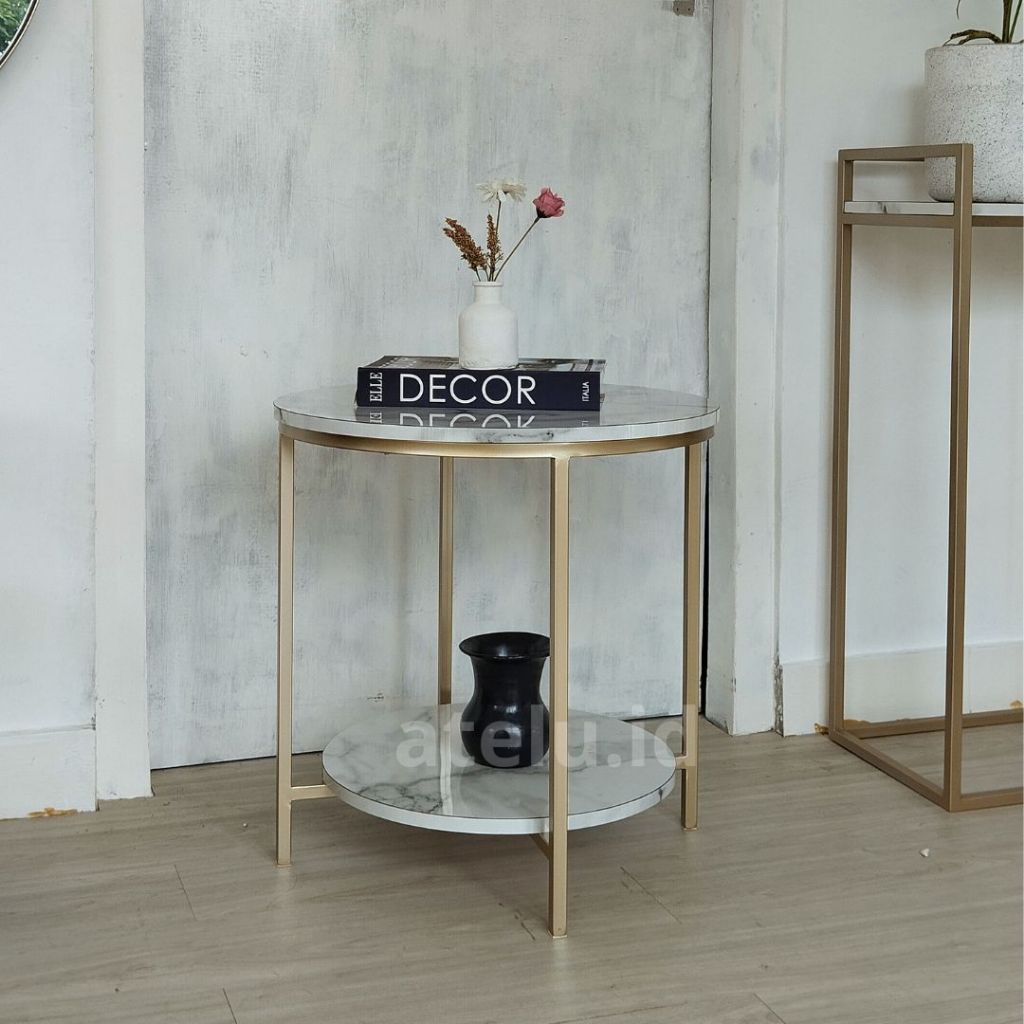 Jual READY STOCK Meja Bulat Minimalis Meja Bulat Tingkat Diameter 50cm ...