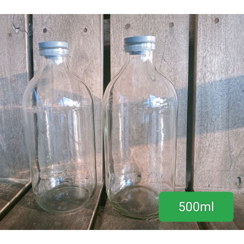 Jual Botol kaca 500ml/botol infus 500ml | Shopee Indonesia