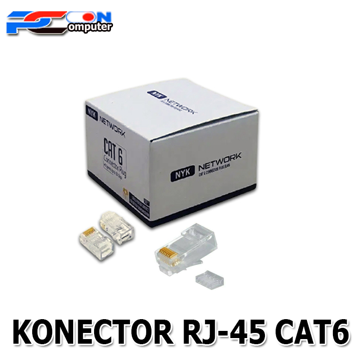 Jual Konektor RJ 45 Original RJ45 Cat 6 NYK / 50pcs | Shopee Indonesia