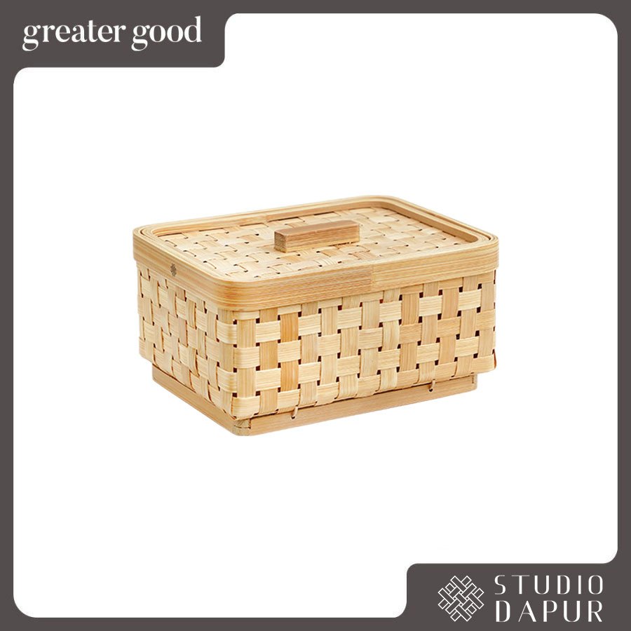 Jual Studio Dapur - Basic Basket with Lid in Small A / Keranjang Anyaman Bambu Ukuran Kecil ...