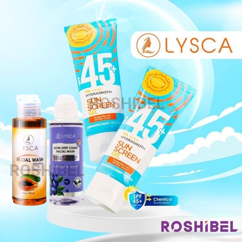 Jual ROSHIBEL - Lysca Hydrasmooth Sunscreen Gel SPF45+ PA ++++ | Lysca ...