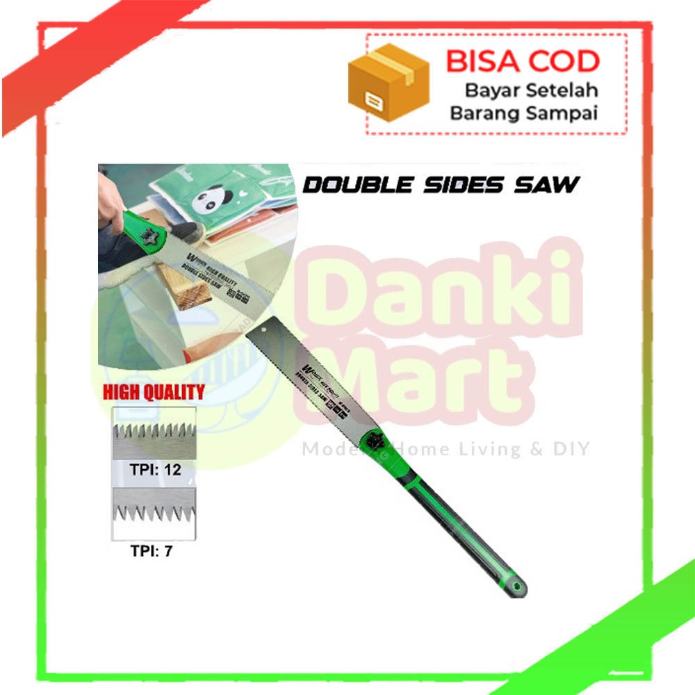 Jual gergaji 2 sisi ryoba potong balok pemotong kayu bambu paralon ...