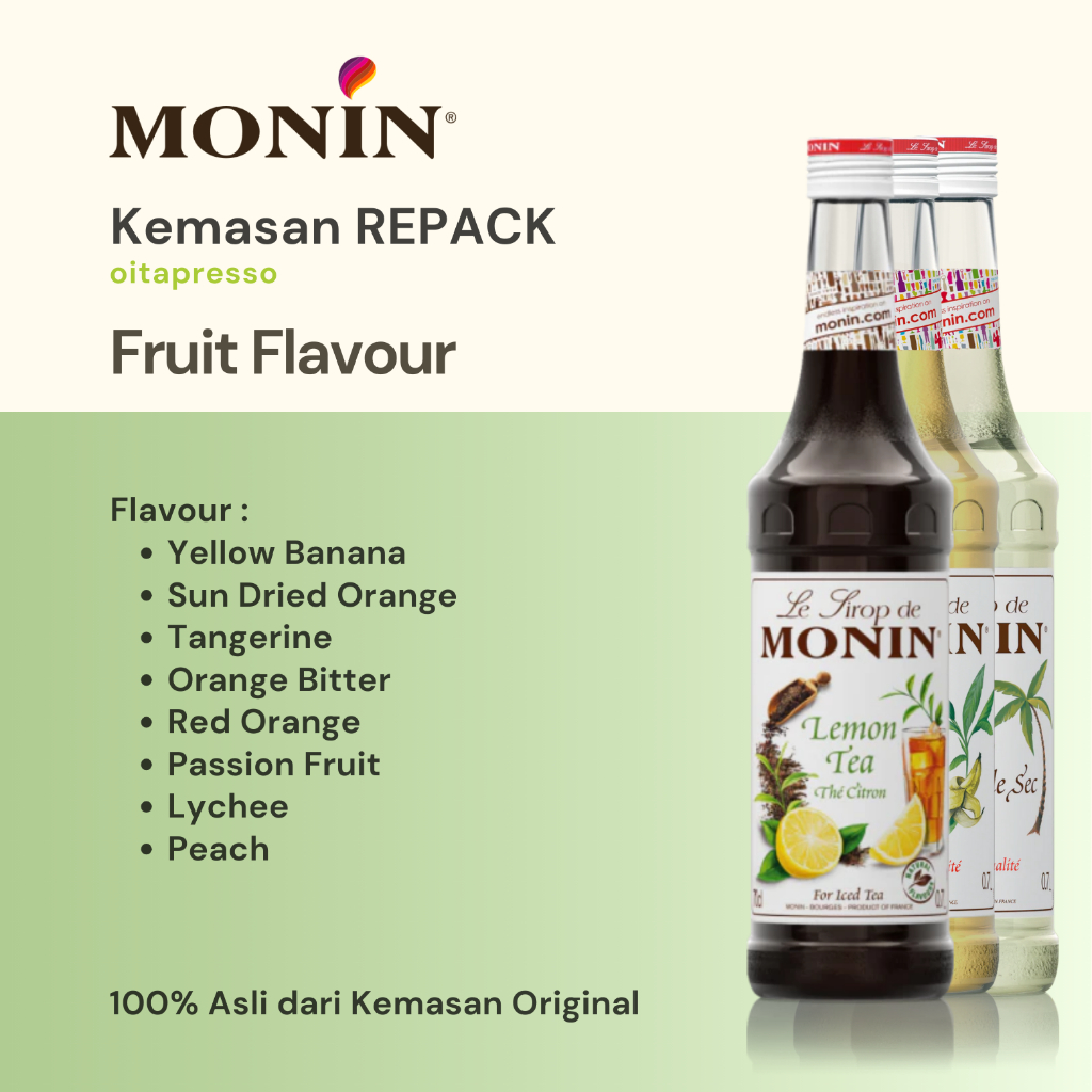 Jual REPACK - All Varian Monin Syrup / Fruit Flavour [100] g | Shopee ...
