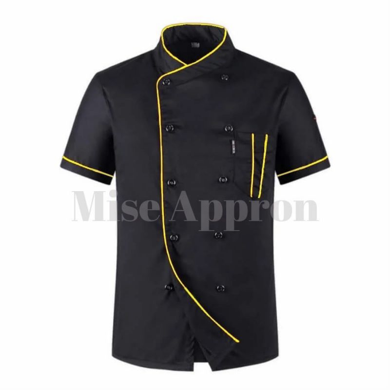 Jual Seragam Chef Baju Koki Kemeja Koki Kemeja Chef Lengan Pendek Pria ...