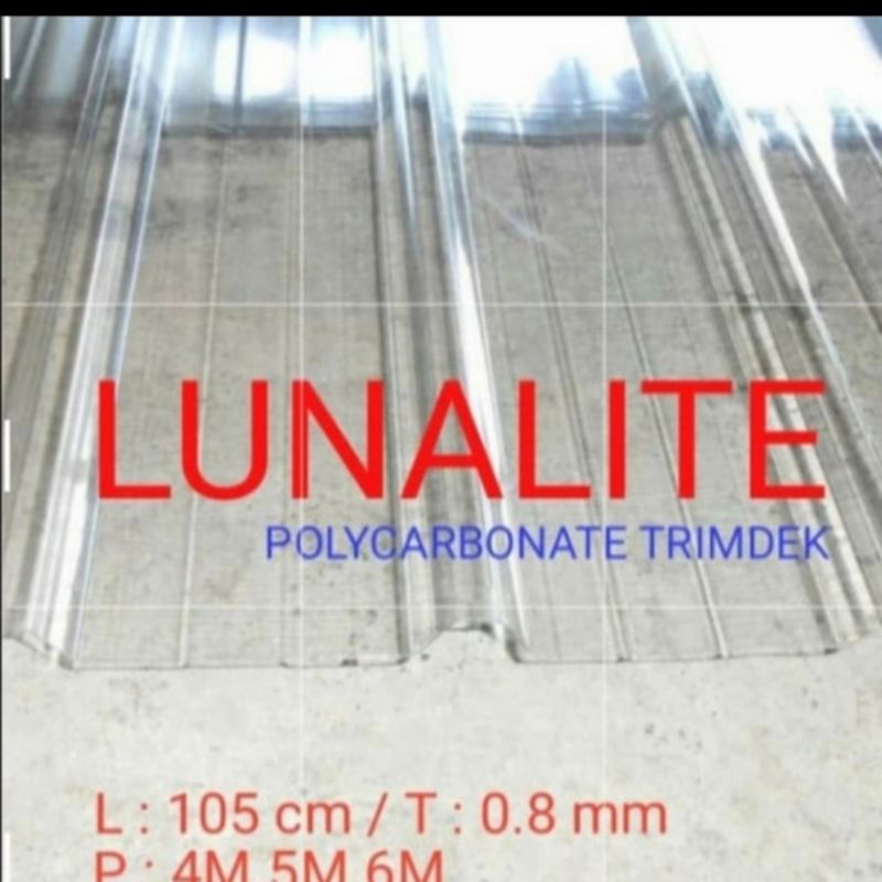 Jual Atap spandek bening / transparan LUNALITE | Shopee Indonesia