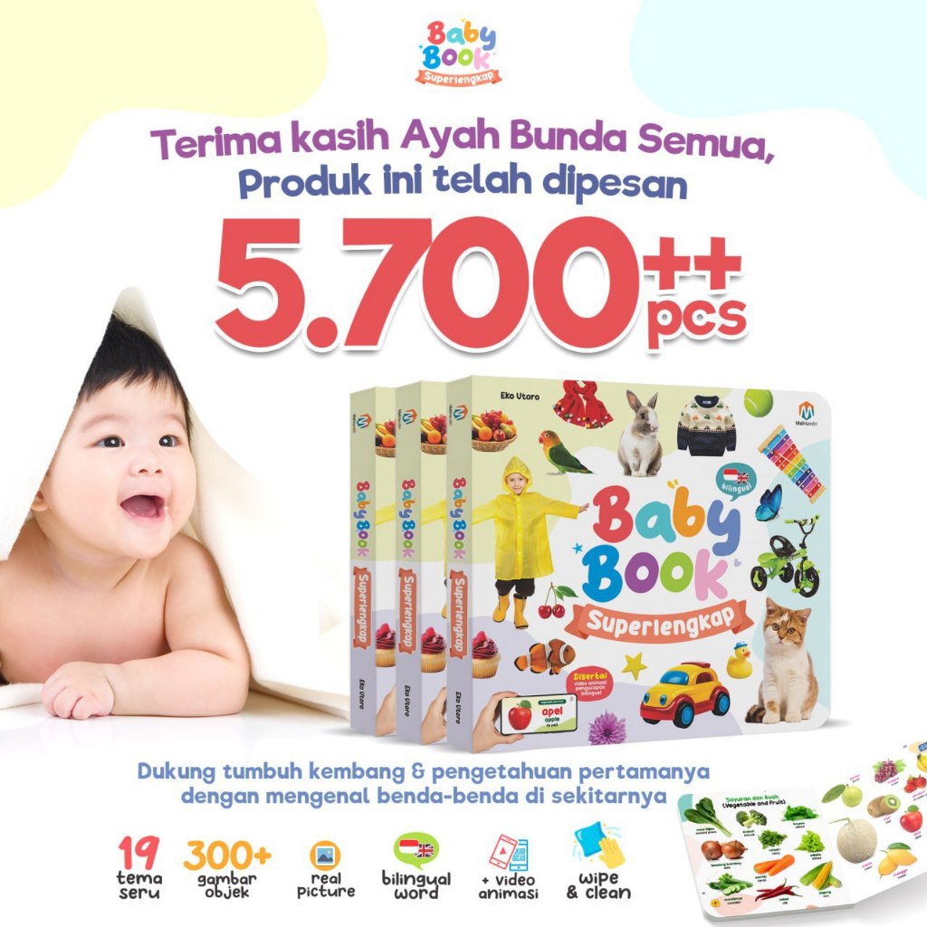 Jual buku soft Baby Book Superlengkap super lengkap sensory newborn ...
