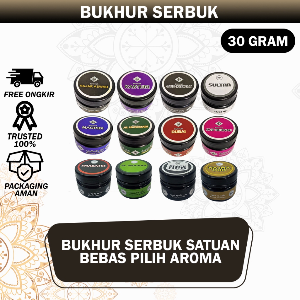 Jual Bukhur Buhur Arap 30gr Bakhour Bukhor Gahru Premium / Dupa Serbuk ...