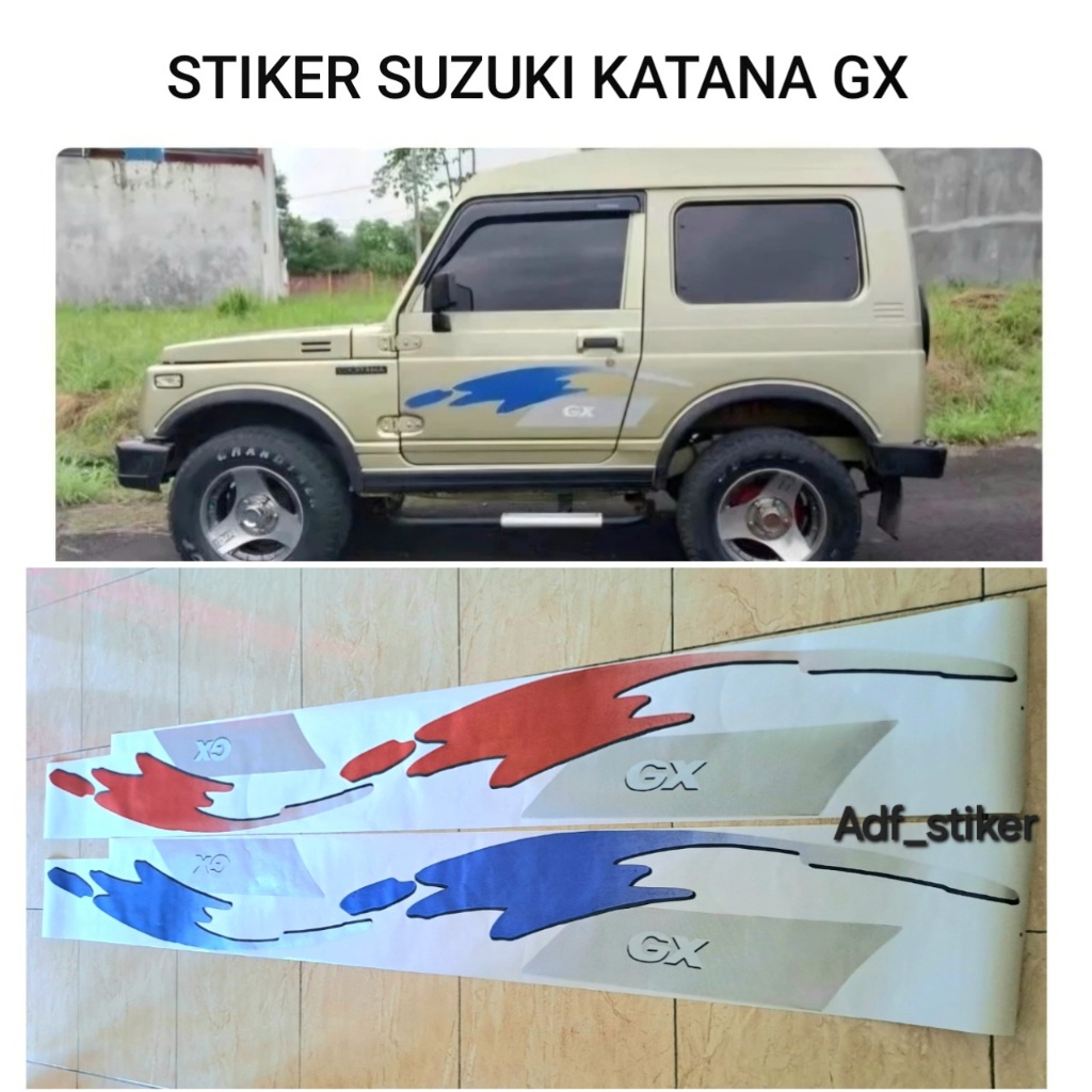 Jual Stiker Mobil suzuki katana gx / stiker suzuki gx / Stiker Mobil katana gx jeep jimny ...