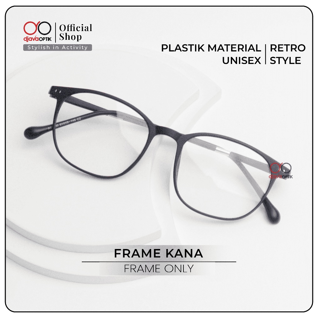 Jual DISKON SPESIAL DJAVA OPTIK Frame Kana Kacamata Korea Kotak Khusus Frame Only | Shopee Indonesia