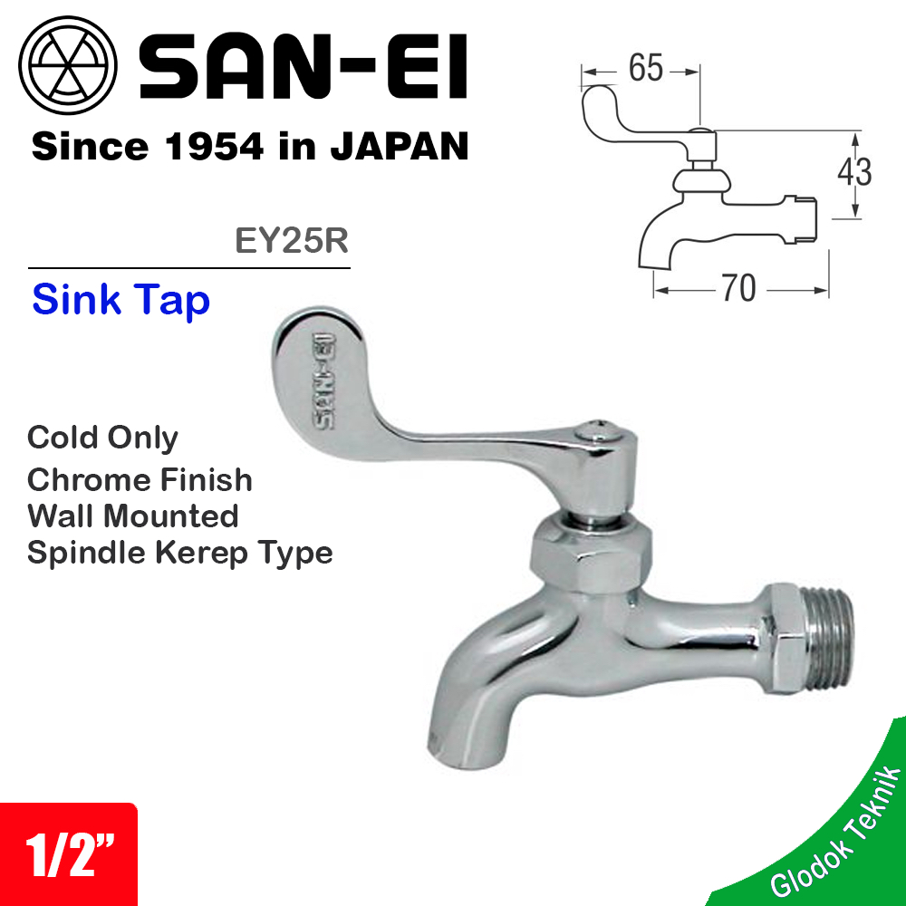Jual San-Ei Kran Air - Kran Tembok Sink Tap EY25R EY 25 R | Shopee Indonesia