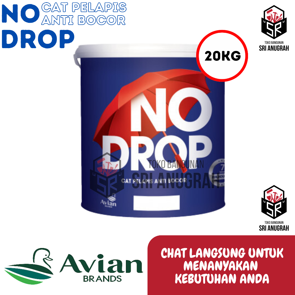 Jual No Drop Cat Dinding Pelapis Anti Bocor WaterProof 20KG AVIAN BRANDS | Shopee Indonesia