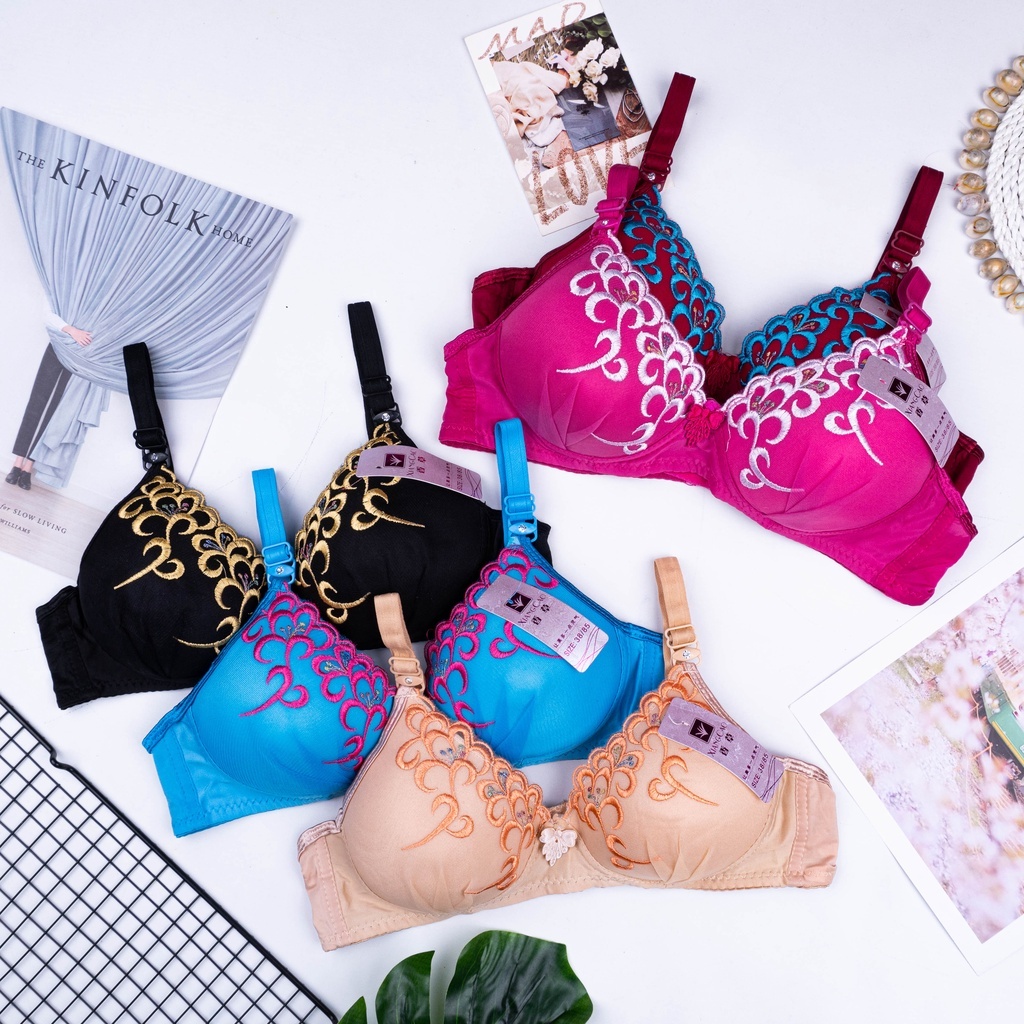 Jual NAJWA - BRA Wanita BH Motif Halus Premium / BH Wanita Bordir Tanpa ...