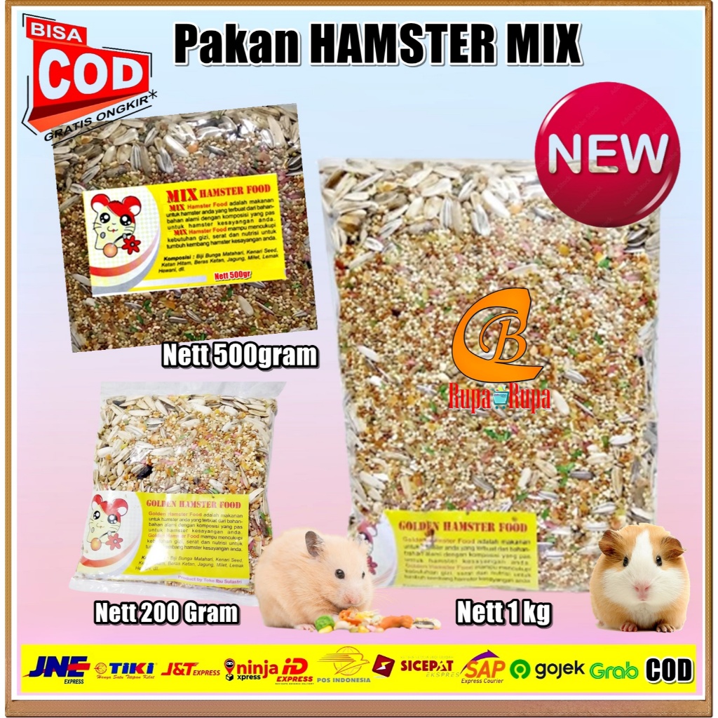 Jual Makanan Hamster Campur Biji Bijian Golden Hamster Food - Ukuran ...