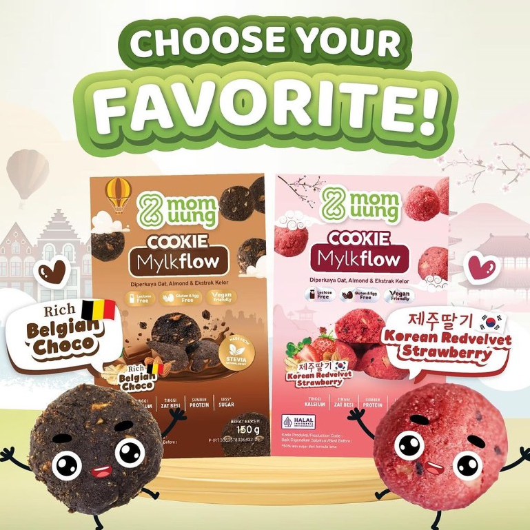 Jual GLAM - MOM UUNG ASI Booster Cookie Mylkflow - Belgian Choco ...