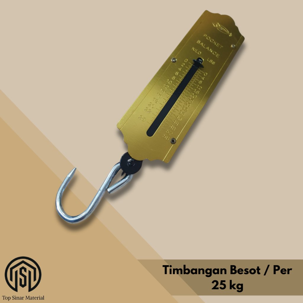 Jual Timbangan Tarik Besot 25 kg - Timbangan Gantung Koper Manual Per ...