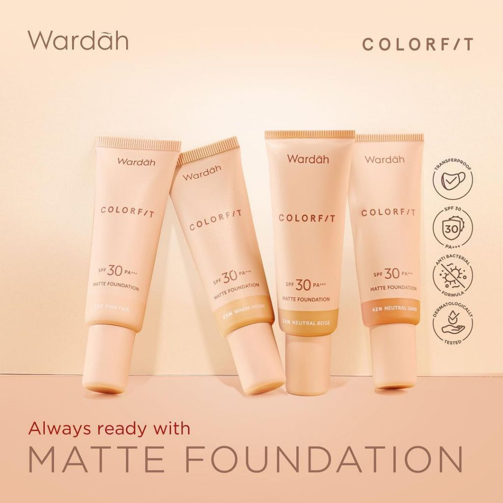 Jual Wardah Colorfit Matte Foundation 25 ml | Shopee Indonesia