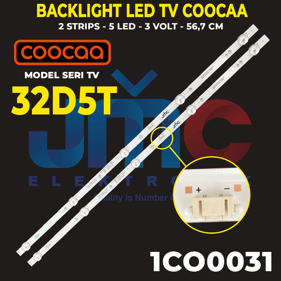 Jual BACKLIGHT TV LED COOCAA 32 INCH 32D5T 2 STRIP 5 LED | Shopee Indonesia