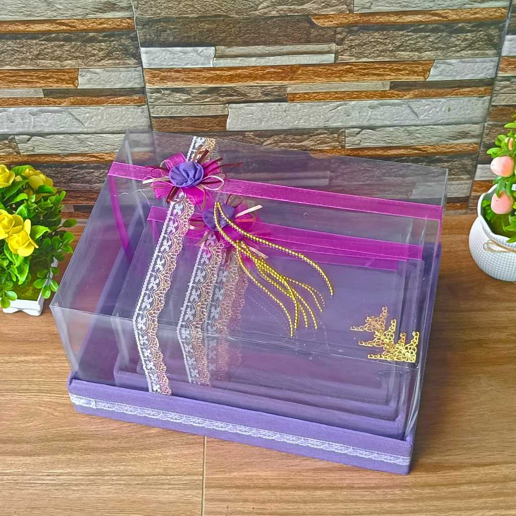 Jual BOX PARSEL KOTAK HANTARAN SESERAHAN PERNIKAHAN SET MIKA LENGKAP ...