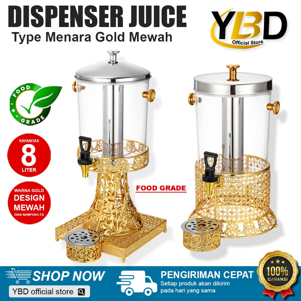 Jual dispenser juice prasmanan Menara Gold 8L / dispenser juice hotel ...