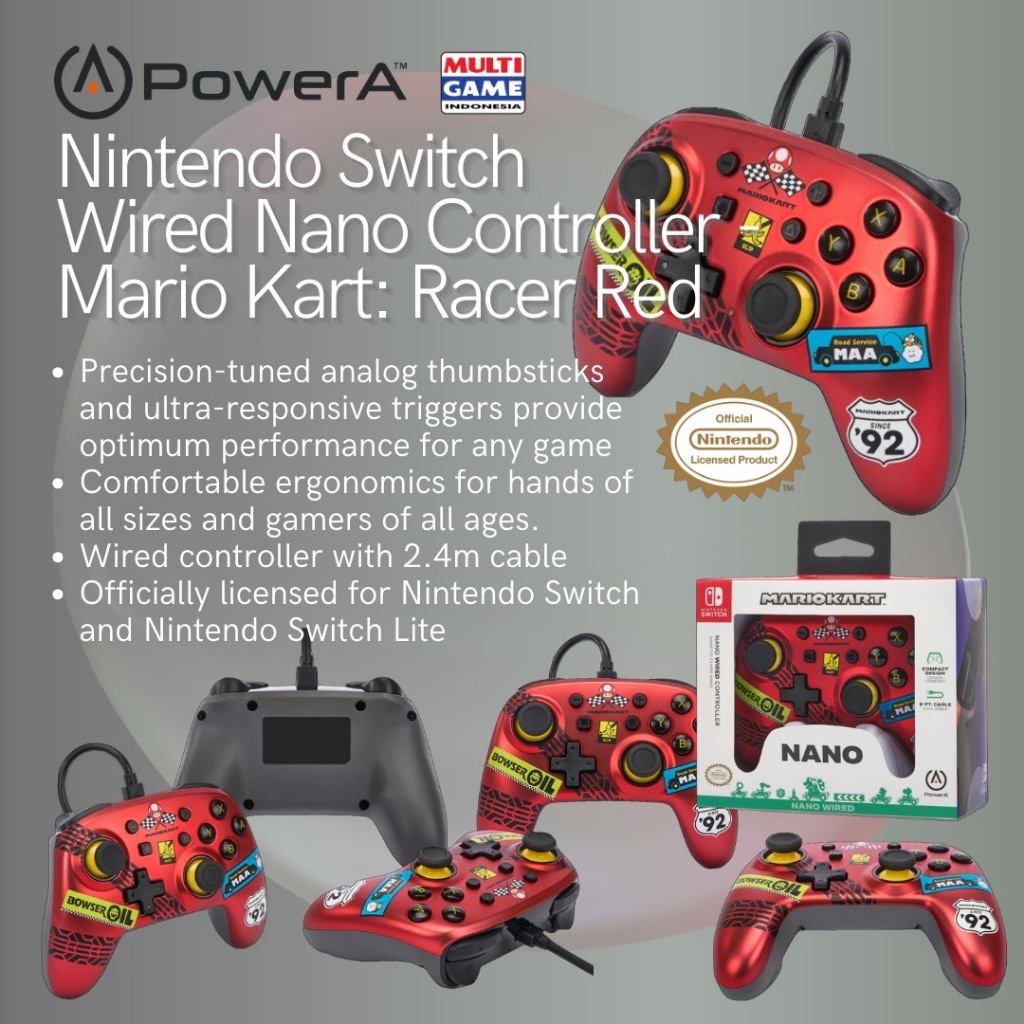 Jual PowerA Switch NANO Wired Controller Mario Kart Racer Metallic ...