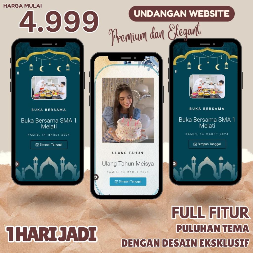 Jual Undangan Digital Website Web Event Acara Cantik, Menarik, & Unik ...