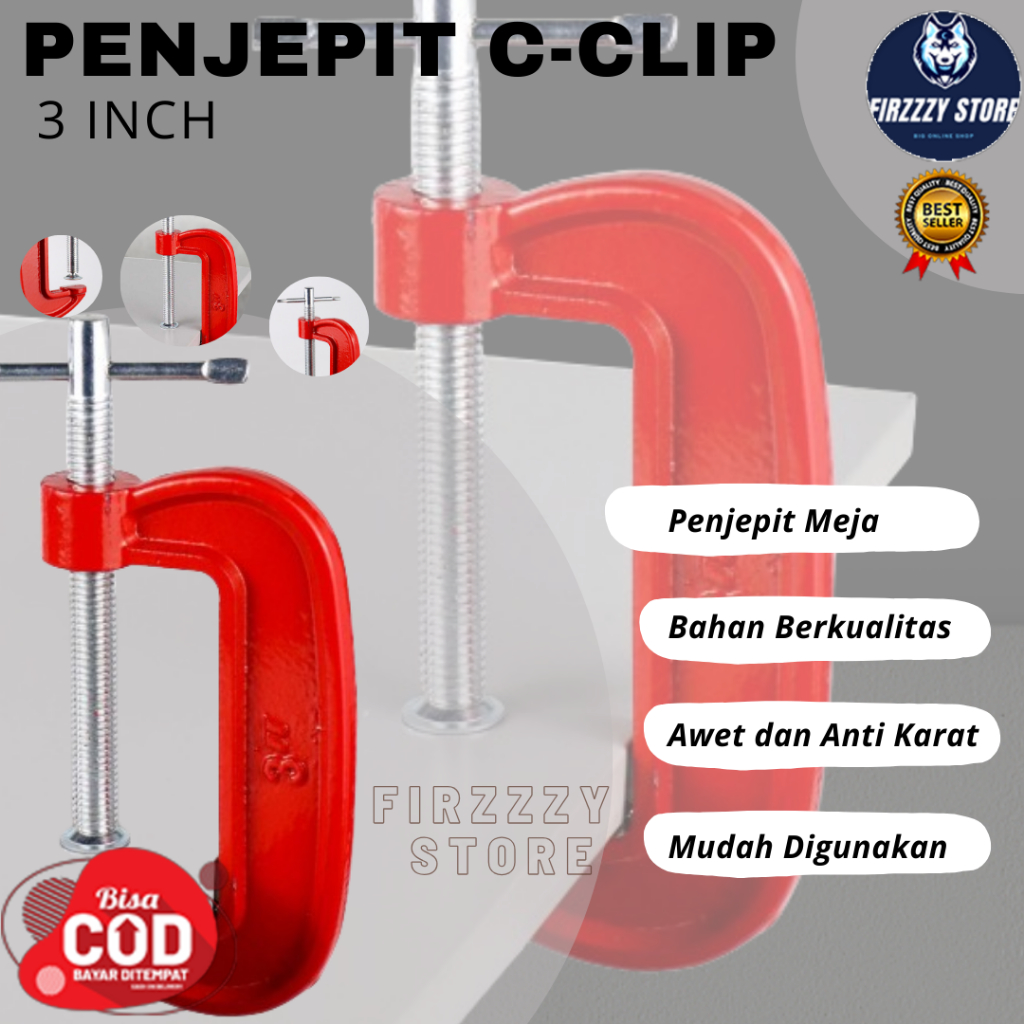 Jual Penjepit Kayu C-Clip Clamp Woodworking Carpentry Gadgets 3 Inch ...