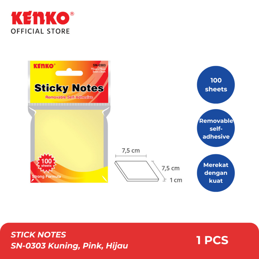 Jual KENKO STICK NOTE / Memo Stick / Kertas Memo SN-0303 | Shopee Indonesia