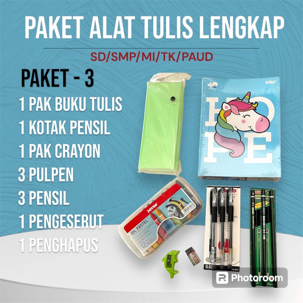 Jual Paket ATK Lengkap SD/SMP/SMK/SMA Buku Tulis / Alat Tulis Sekolah ...