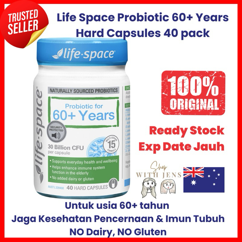 Jual Life Space Probiotic 60+ Years Hard Capsules 40 pack Probiotik ...