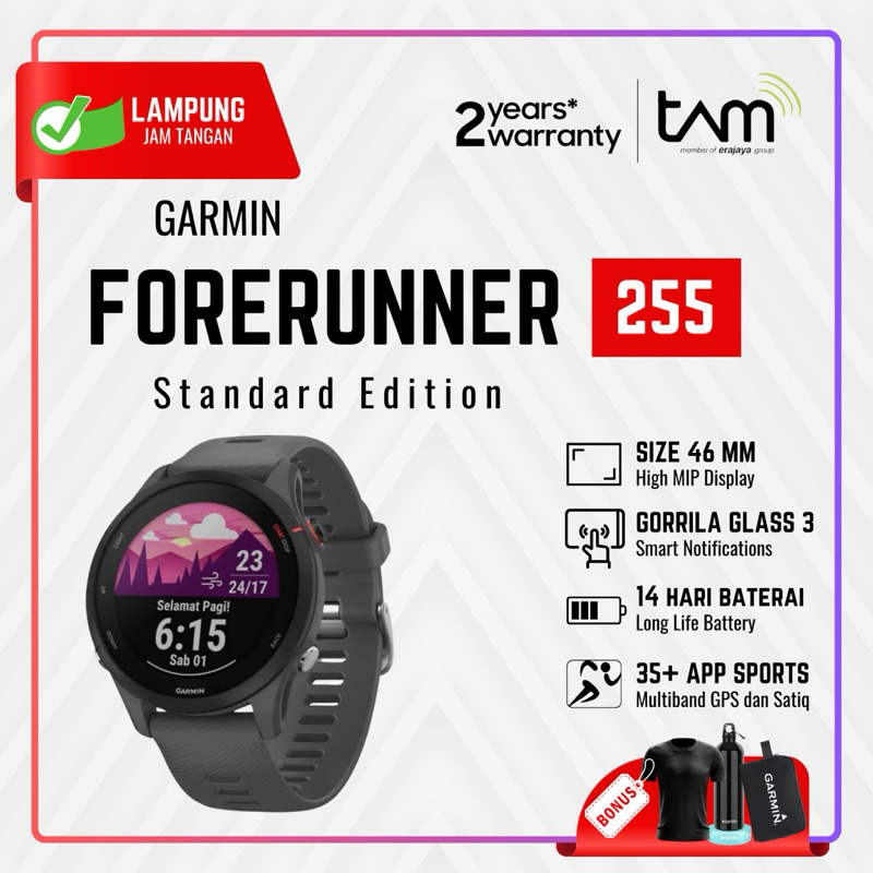 Jual Garmin Forerunner 255 - Slate Grey | Shopee Indonesia