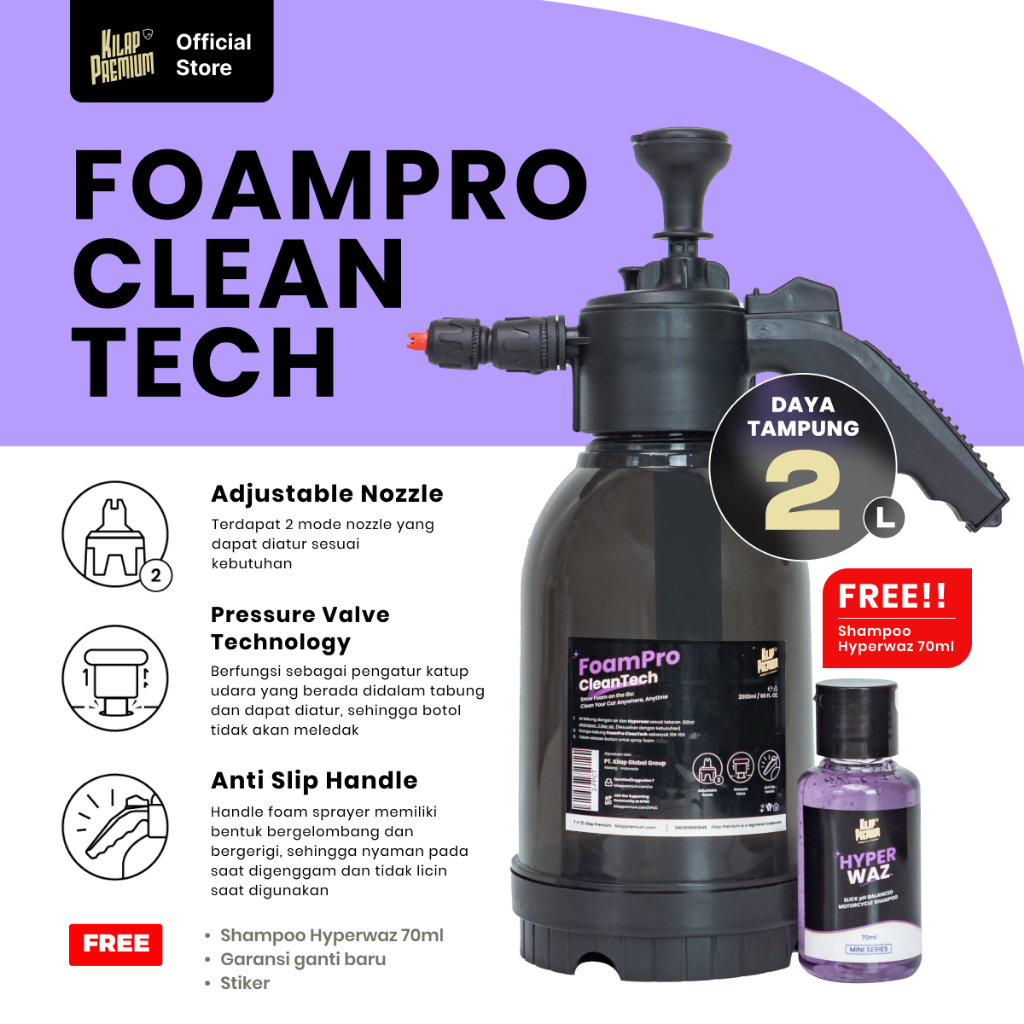 Jual Foampro Cleantech - Kilap Premium | Snow Wash Foam Sprayer, Alat ...