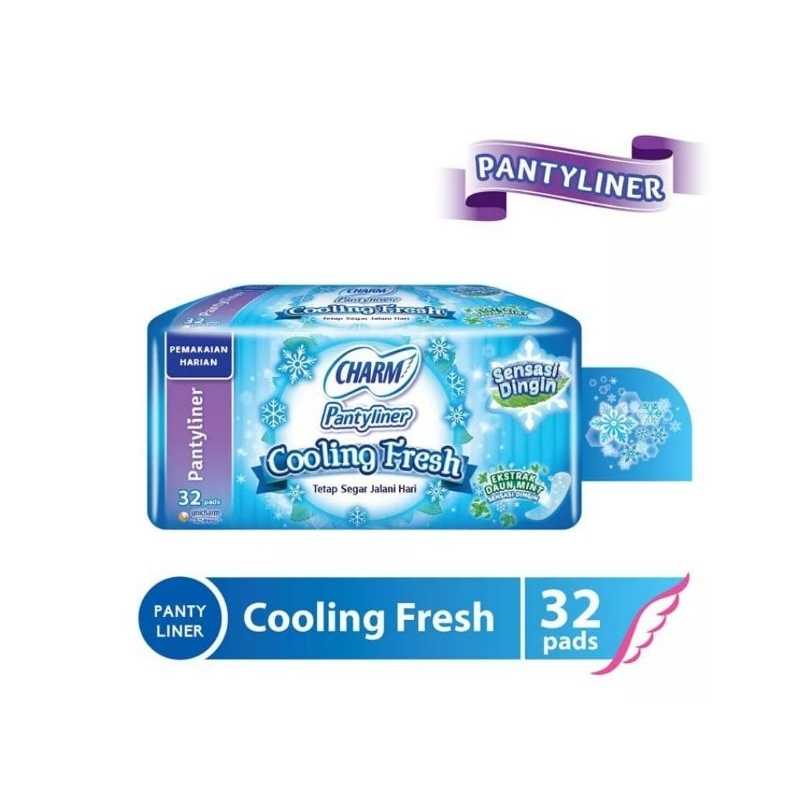 Jual Charm Cooling Fresh Pantyliner 32 Pads | Shopee Indonesia