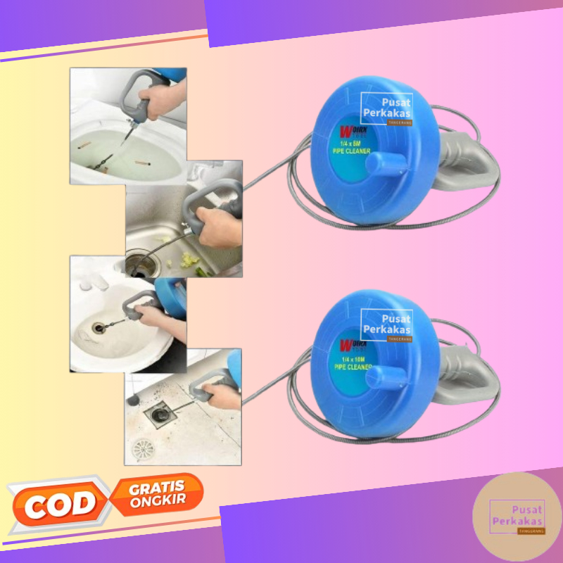 Jual Alat Pembersih Saluran Pipa Mampet Pipe Cleaner 5M 10M WOIRX TOOL | Shopee Indonesia