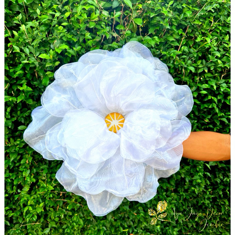 Jual Bunga mawar Giant Flower Bunga Hiasan Kain Organdi Model Bunga ...