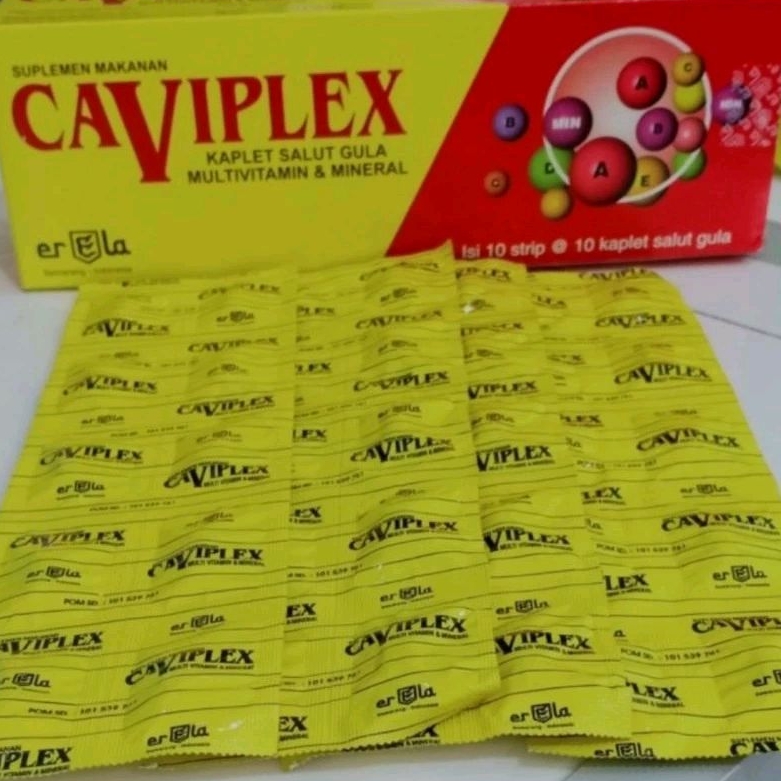 Jual CAVIPLEX STRIP 10 KAPLET MULTIVITAMIN | Shopee Indonesia