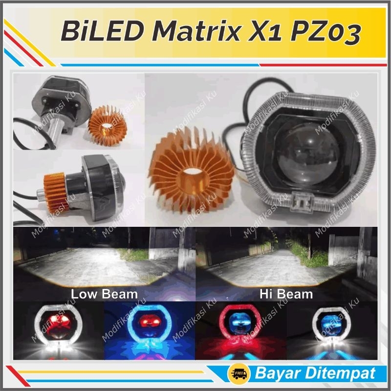 Jual BILED MATRIX PZ 03 X1 PROJEKTOR FLAT CUTOFF PAKET HEMAT KOMPLIT ...