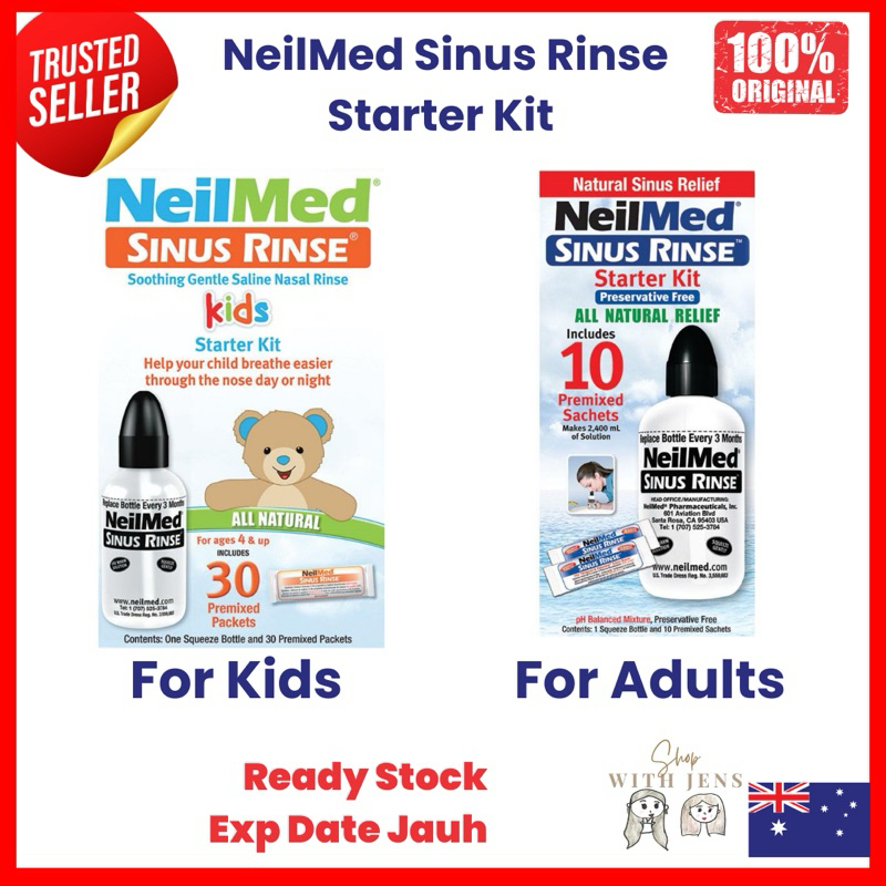 Jual Neilmed Sinus Gentle Nasal Rinse Starter Kit Kids / Normal Adults ...