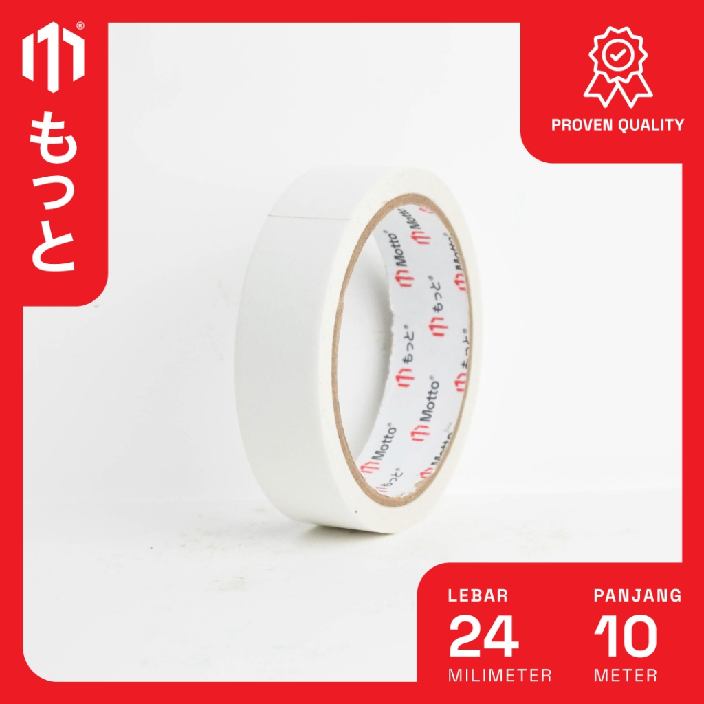 Jual Double Tape Kertas 24mm x 10 Meter - 1 Pcs/Roll (Satuan) - Motto ...