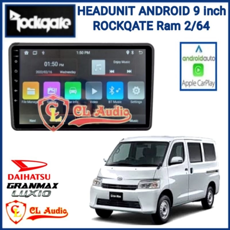Jual Head Unit Android Rockgate 9 Inch Grand max/Luxio Ram 2/64GB ...
