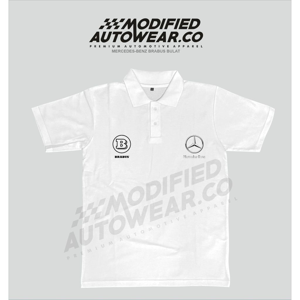 Jual polo shirt mercedes benz brabus modified autowear kaos kerah mercy ...