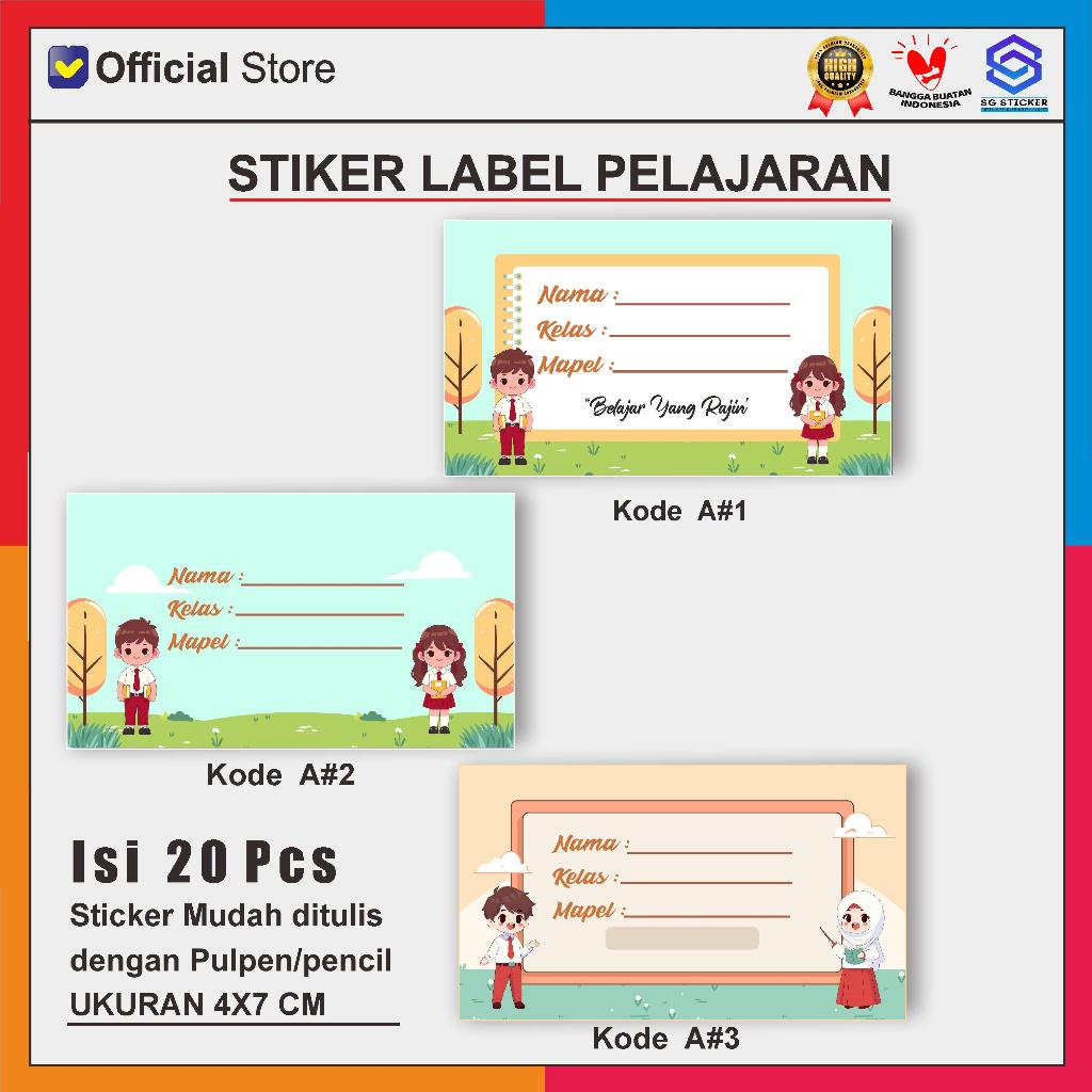 Jual Stiker Mapel - Label Buku Pelajaran Sekolah - Stiker mata ...