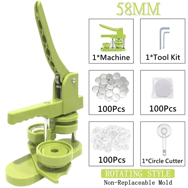 Jual Mesin Press Pin Bros Peniti Bulat Rotating Button Maker 44 mm dan ...
