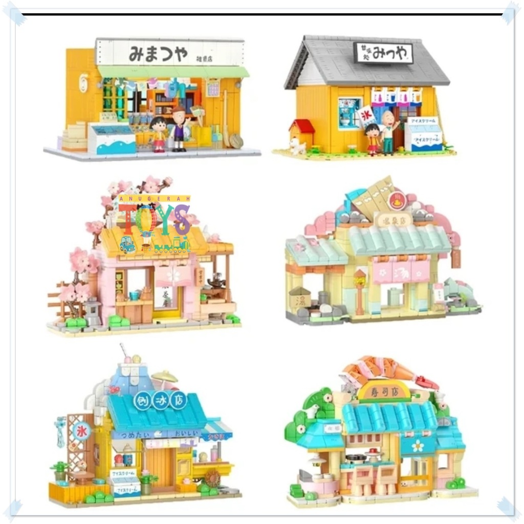 Jual Wekki Bricks 90s Chibi Maruko Chan Kakigori Shop Grocery Shop ...