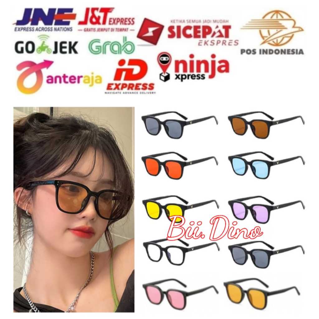 Jual Kacamata Candy Color Wanita Pria Kaca Mata Hitam Warna Warni ...