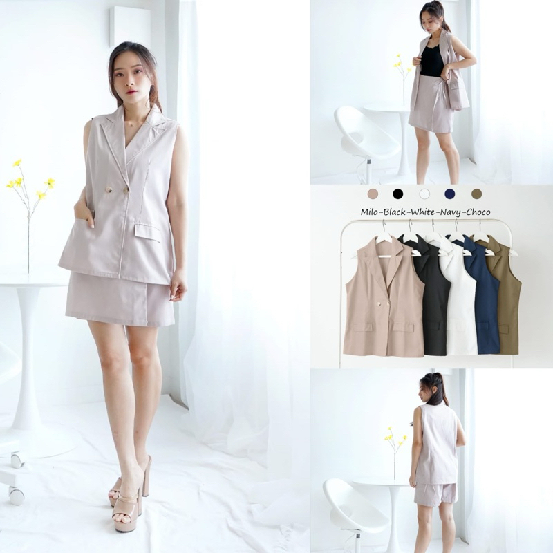 Jual BIANCA BLAZER - VEST WANITA POLOS | Shopee Indonesia