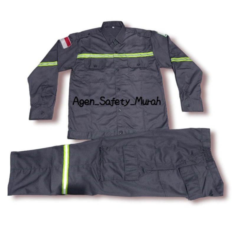 Jual baju dan celana satu setel wearpack safety katelpak bengkel ...
