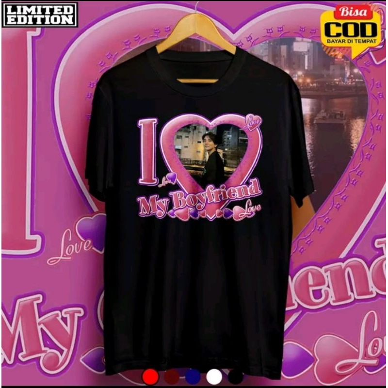 Jual Kaos I Love My Boyfriend Custom Baju Foto Pacar Idol Keluarga Kado ...