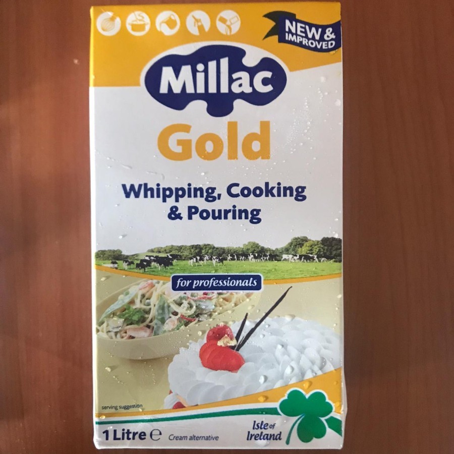 Jual Millac Gold Whip Cream 1Liter - Whipping, Cooking & Pouring ...